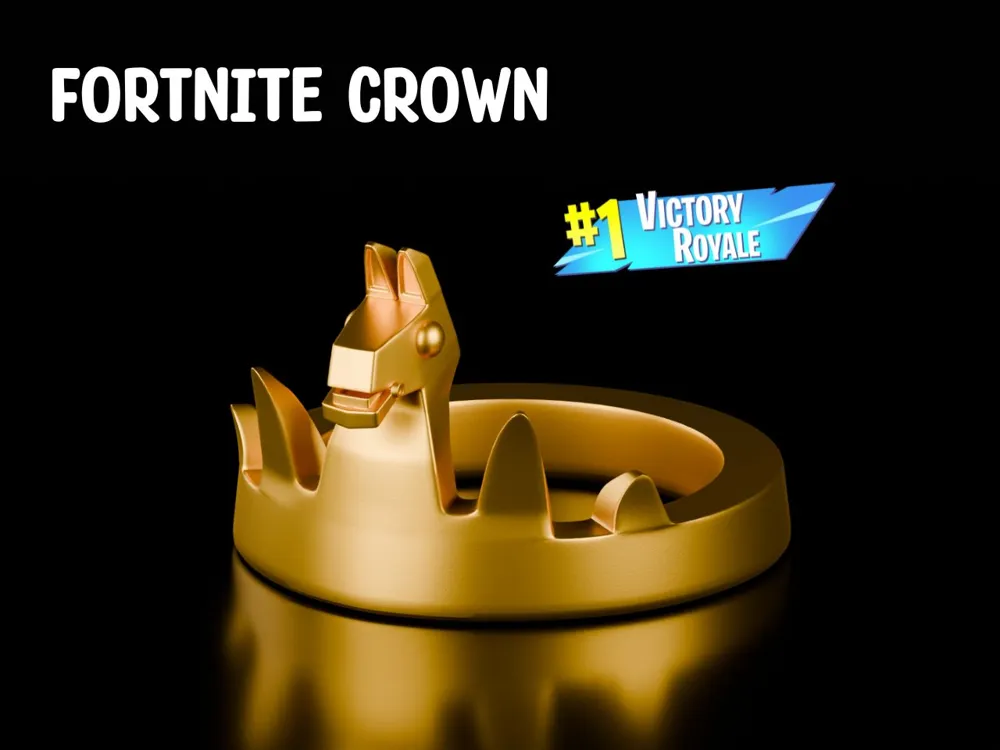 High Poly Fortnite Crown by frekkodesigns MakerWorld: Download Free 3D ...