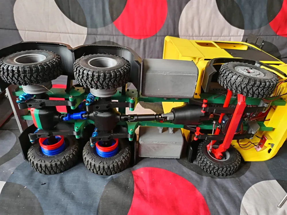 Chassis RC semi remorque 1/10 allmost full print - Free 3D Print Model ...