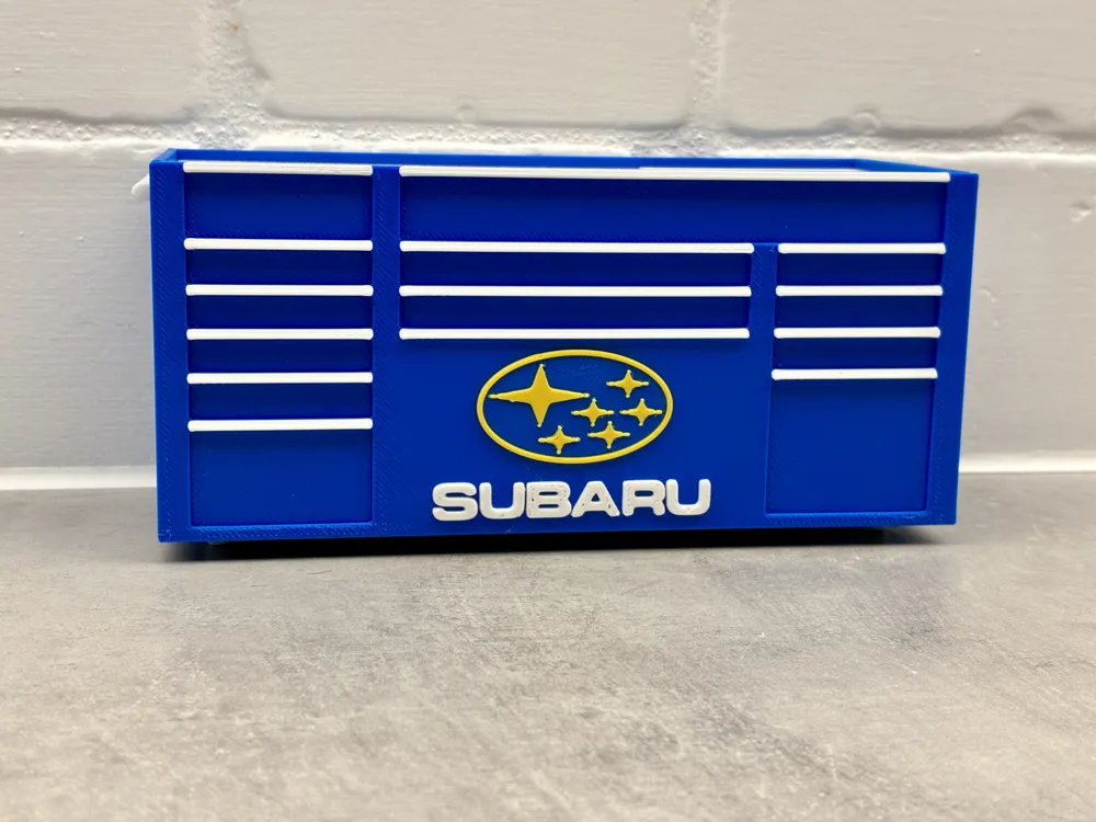 Subaru Inspired Desk work toolbox pen holder by Mrtk1970 MakerWorld ...