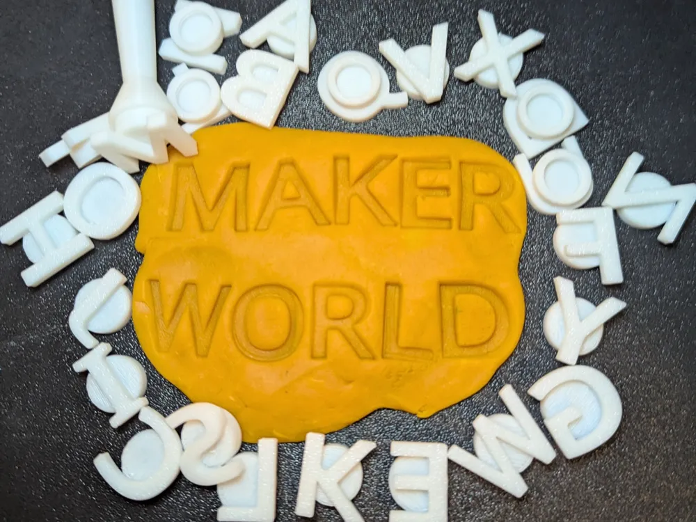 Play-Doh letter symbol stamps (fast print) - Free 3D Print Model ...