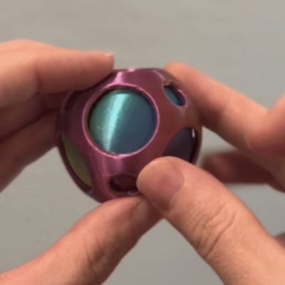 Spinning Sphere Inside Sphere Fidget Toy - Free 3D Print Model - MakerWorld