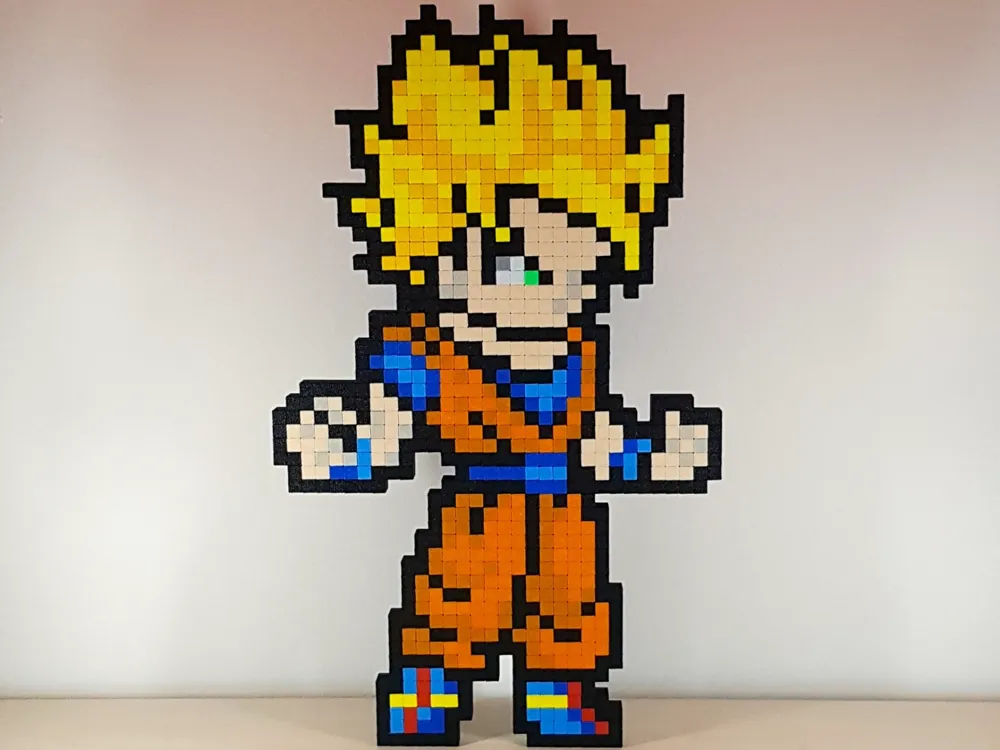 Goku Super Saiyan Pixel Art by GianfLab - MakerWorld