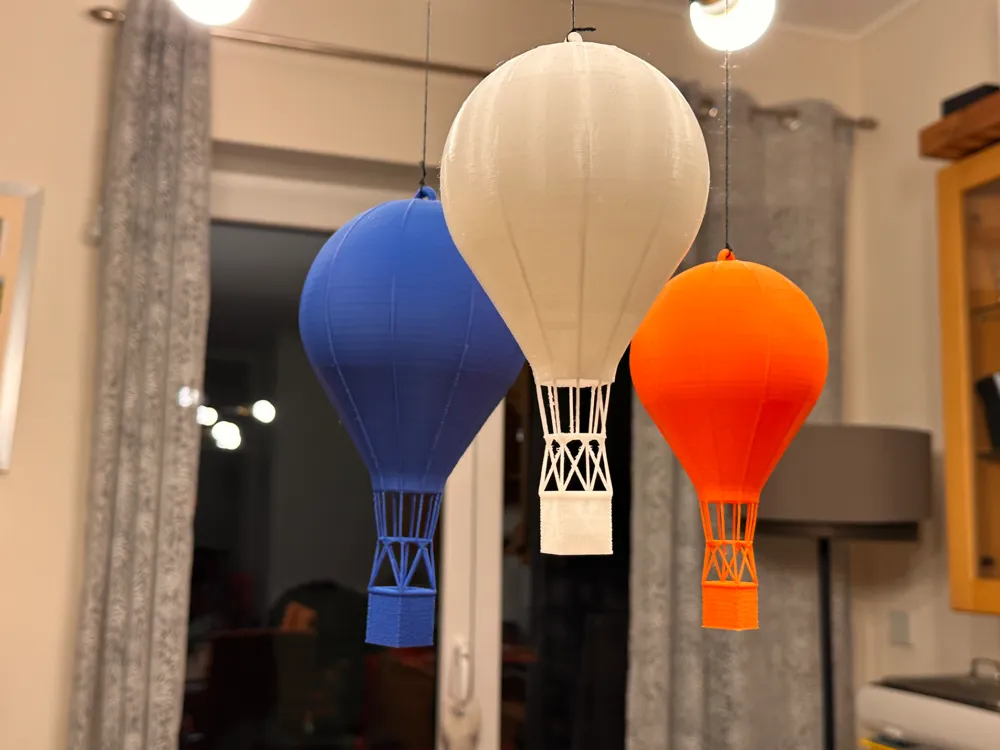 "Print-in-Place" Hot Air Balloon - Free 3D Print Model - MakerWorld