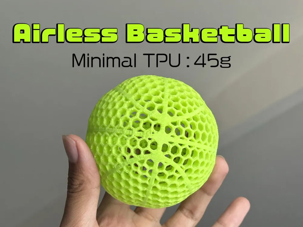Mini Airless Basketball (Optimized Lattice) - Free 3D Print Model ...