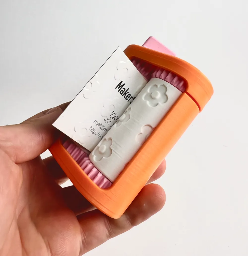 Flower pattern - Business Card Embosser Rollers - Free 3D Print Model ...