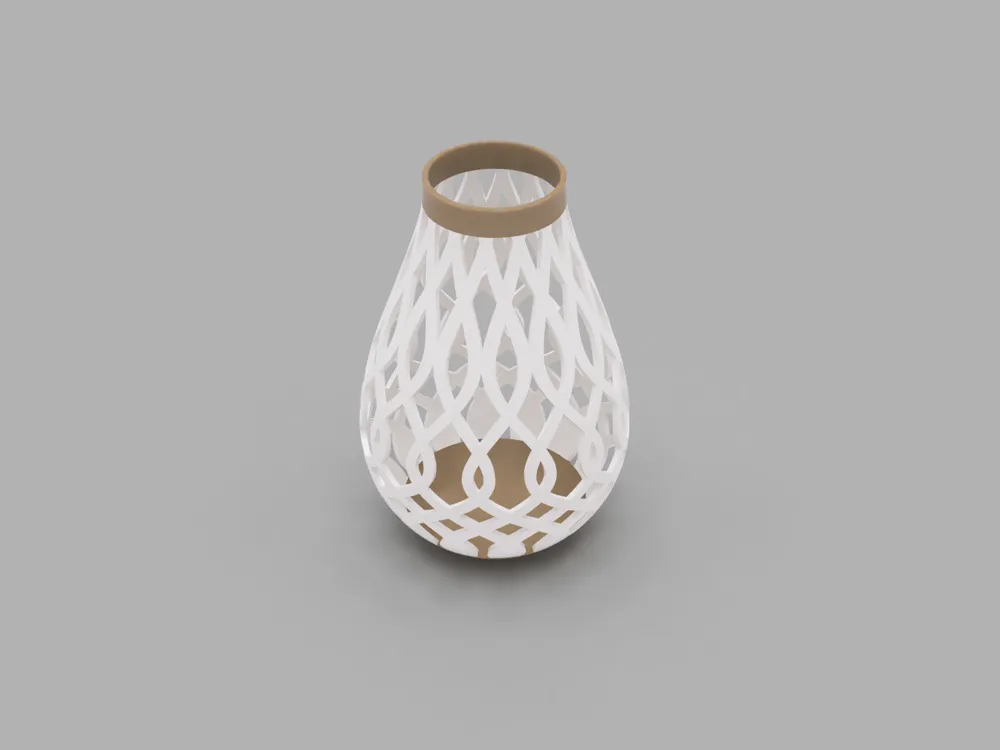 Tealight Vase with Braided Pattern - Free 3D Print Model - MakerWorld