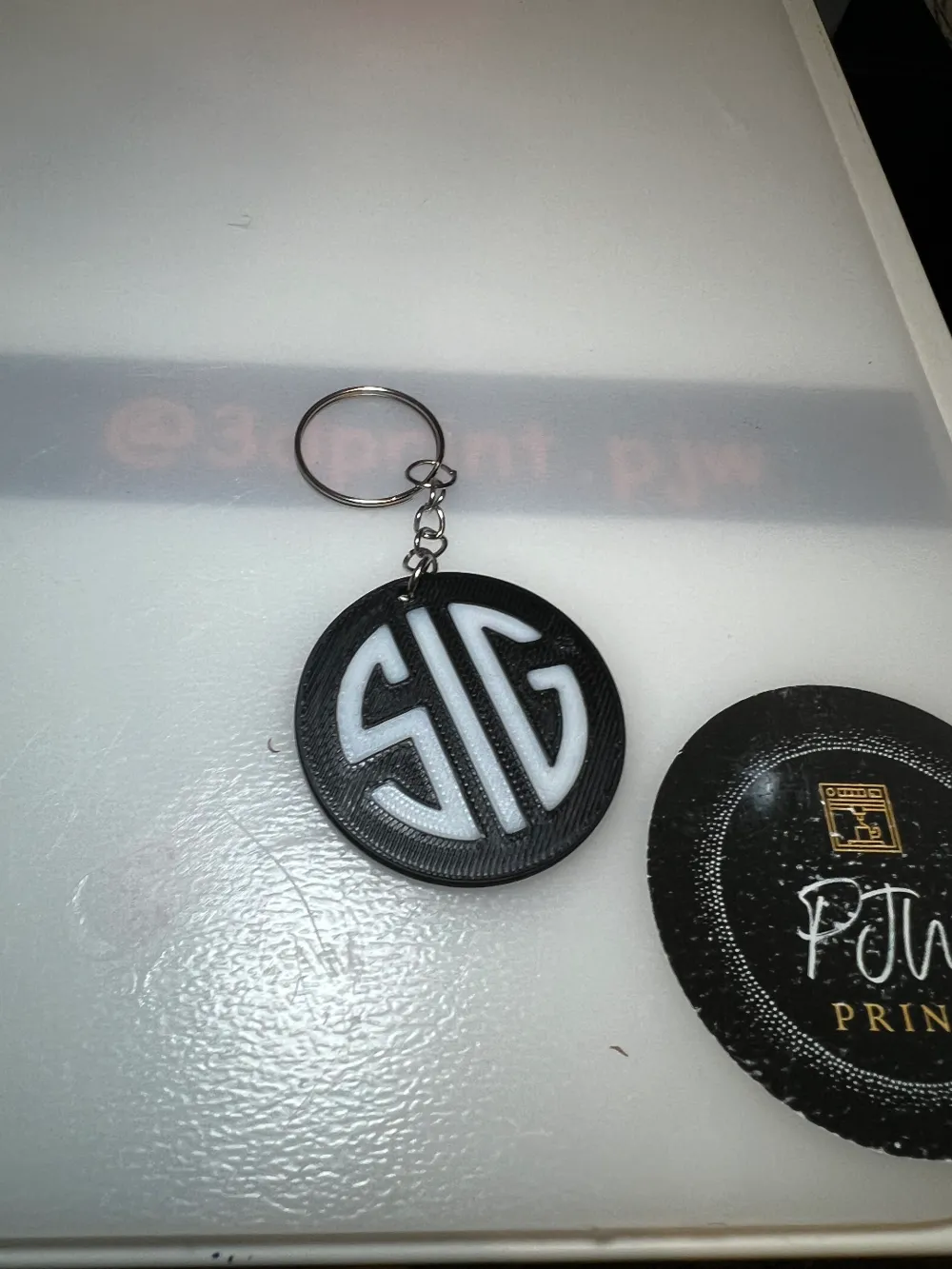 Sig sauer keychain double-sided by 3dprint.pjw - MakerWorld