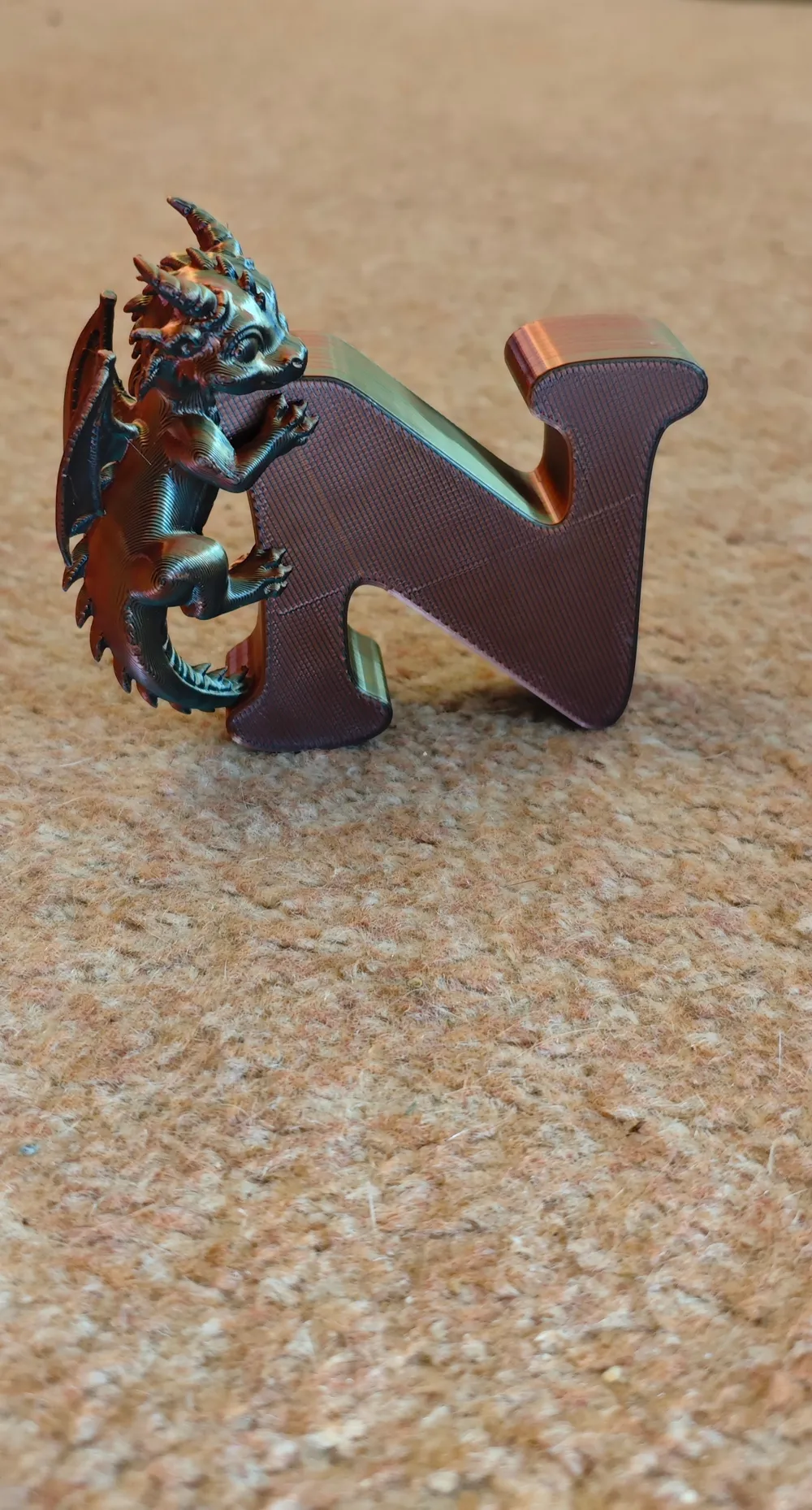 Dragon with a letter - full alphabet - Free 3D Print Model - MakerWorld