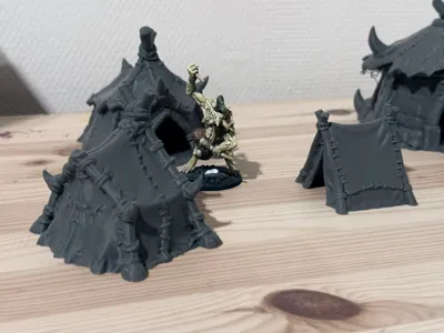 Orc tribal tent - Small - DND terrain - Free 3D Print Model - MakerWorld