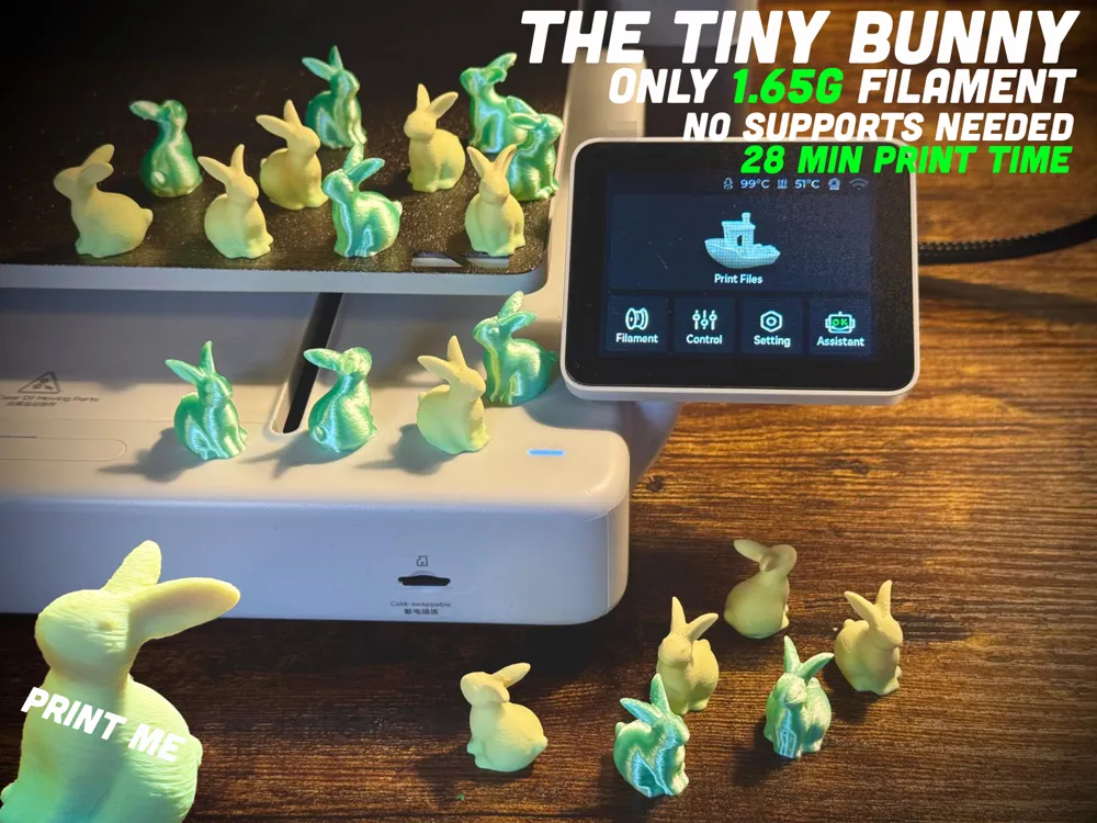 Tiny Bunny – No Supports Needed - Cute mini easy by SG3D MakerWorld ...