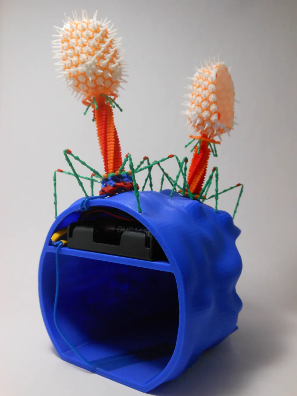 Bacteriophage vs Bacteria - diorama by 3DLion - MakerWorld