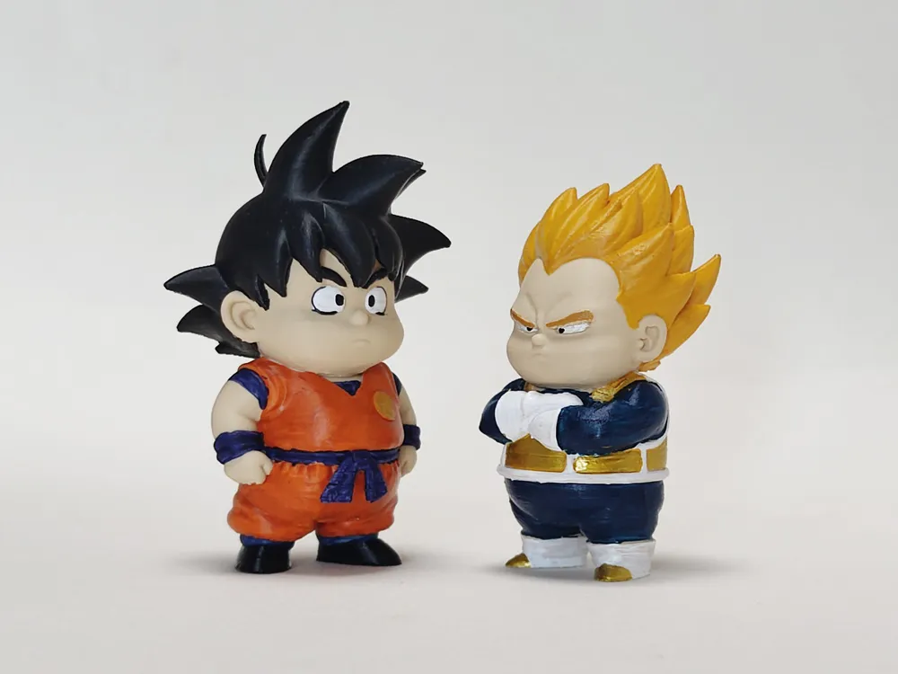 Dragon Ball Son Goku vs Vegeta Chibi Version by TiNiY MakerWorld ...