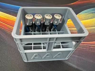 beer crate battery holder (AA, AAA, 9V, CR2032, C) by sgenos MakerWorld ...