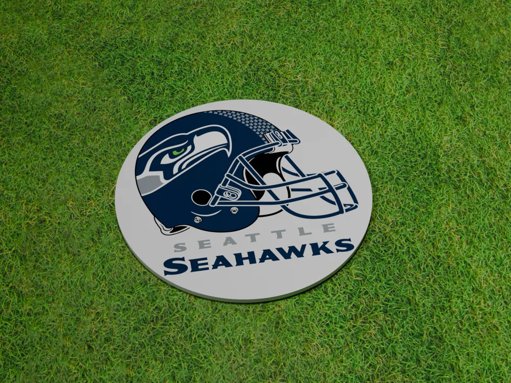 Seattle Seahawks Helmet Coaster - Free 3D Print Model - MakerWorld