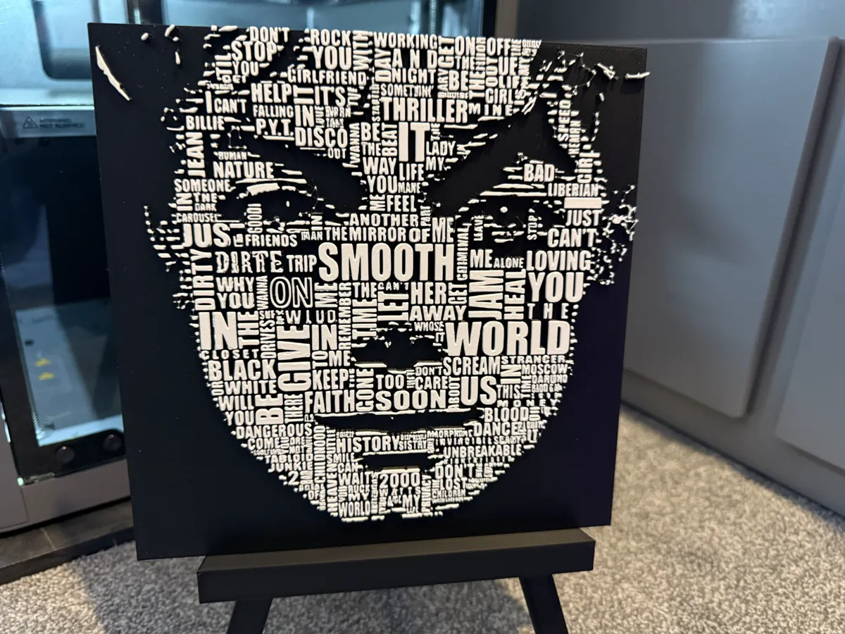Michael Jackson Portrait Typographique Héritage en Paroles - Modèle d ...