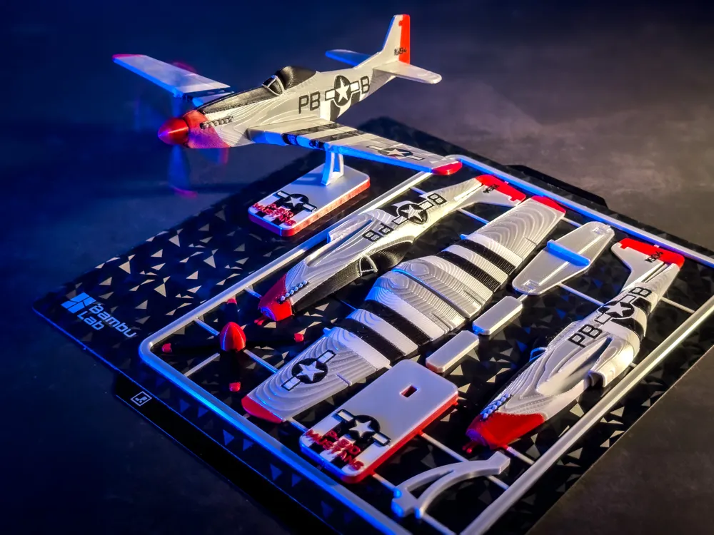 P51D Mustang Plane Kit Card - Free 3D Print Model - MakerWorld