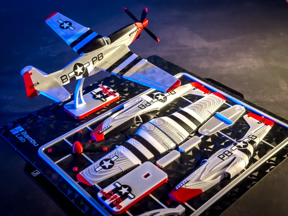 P51D Mustang Plane Kit Card - Free 3D Print Model - MakerWorld