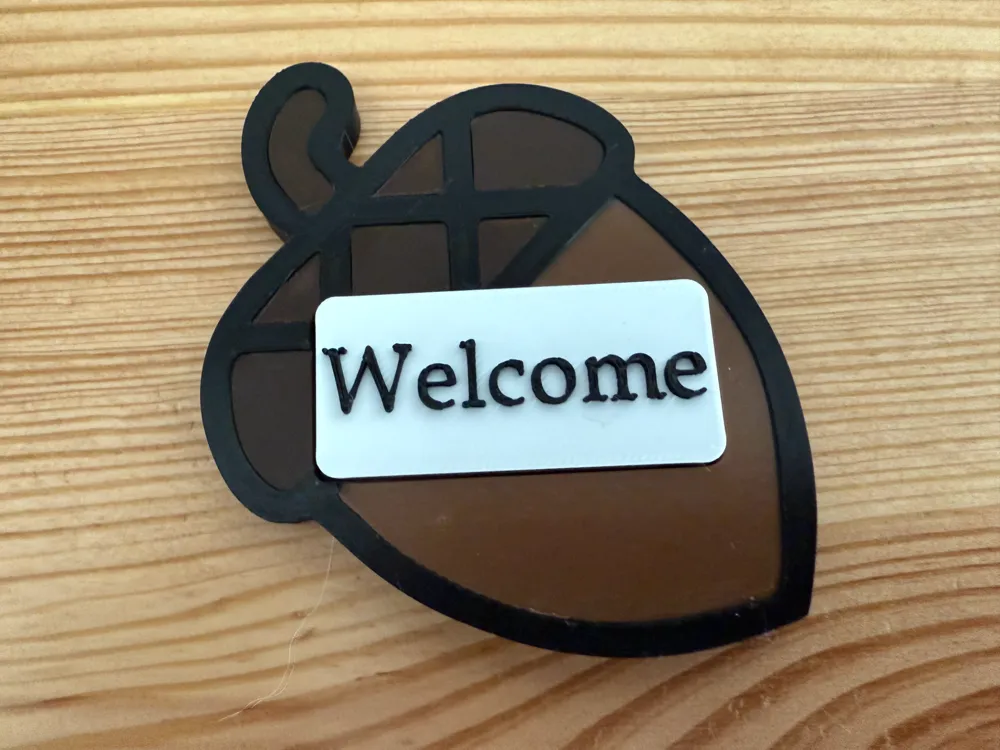 Pumpkin and Acorn Name Tag Place Settings by sycgoalie17 - MakerWorld