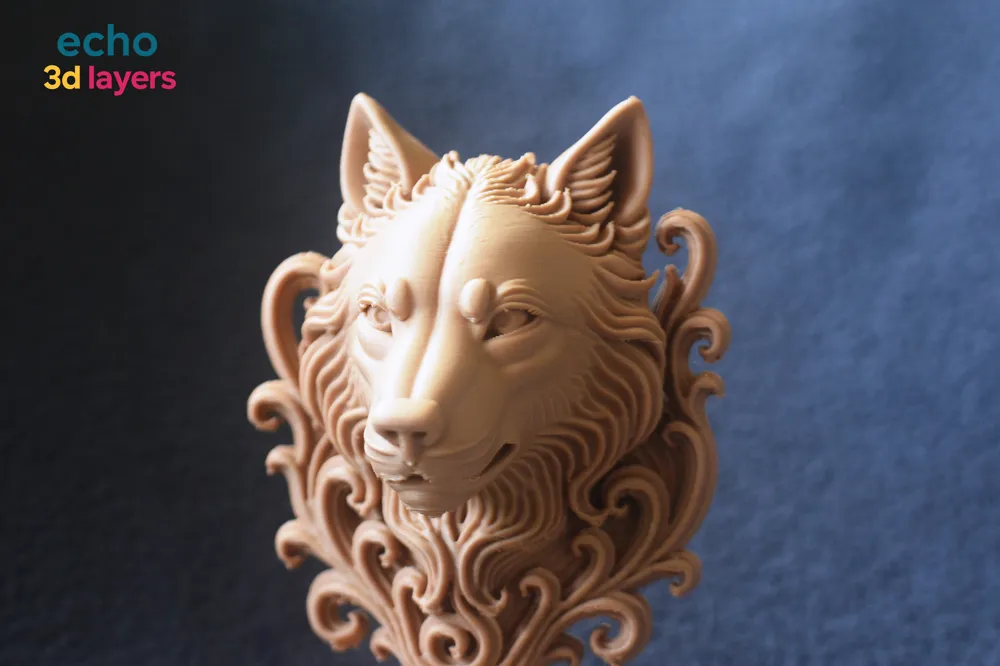 Wolf bust by Echo 3D Layers MakerWorld: Download Free 3D Models