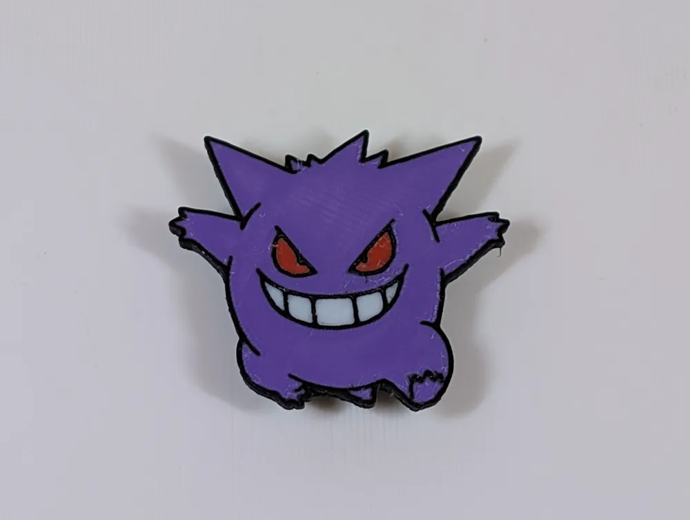 Gengar Pokémon Croc Shoe Charm (Jibbitz) - Free 3D Print Model - MakerWorld