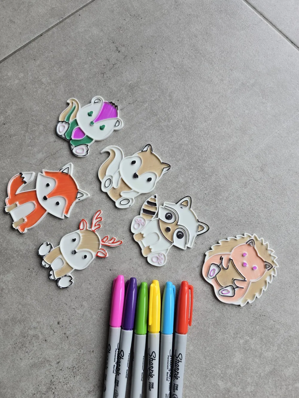Nature Wild Animals Forest Coloring Set Cute - Free 3D Print Model ...