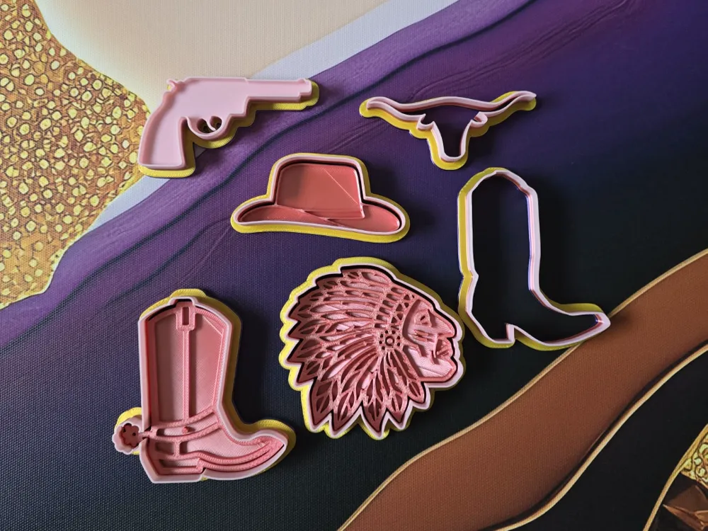 Cowboy Cookie Cutter Wild West Baking Tool Playdoh by Merilno3D ...