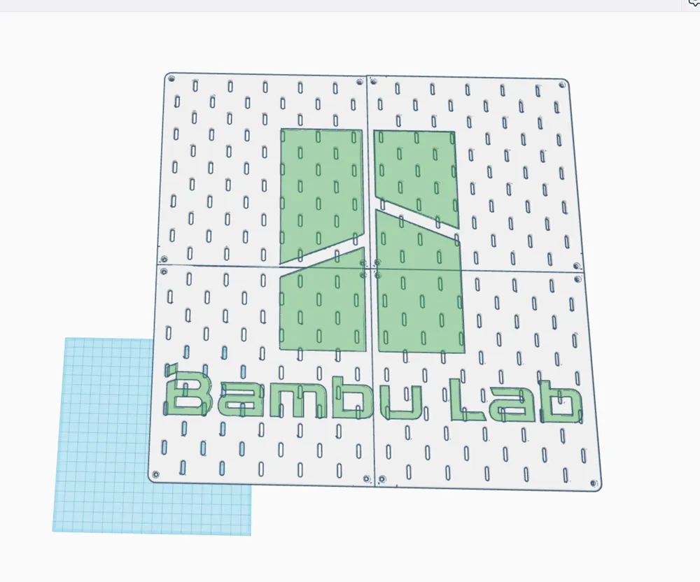 IKEA Skadis 23x23cm Quad Block with Bambu Lab Logo 2 Colors Remixed by ...