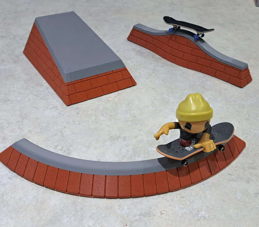 Fingerboard Curved Concrete Block Rail - Free 3D Print Model - MakerWorld