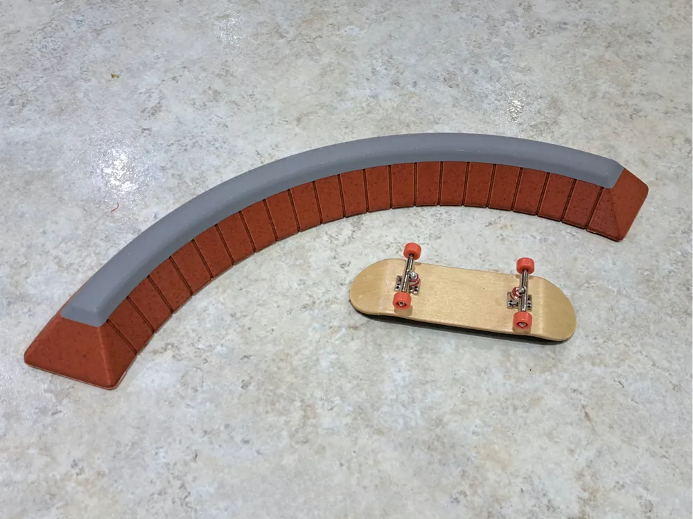 Fingerboard Curved Concrete Block Rail - Free 3D Print Model - MakerWorld