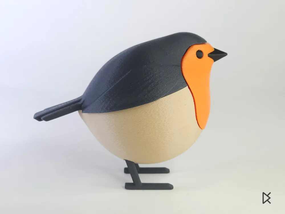 Fluffy Birds - Robin - Free 3D Print Model - MakerWorld