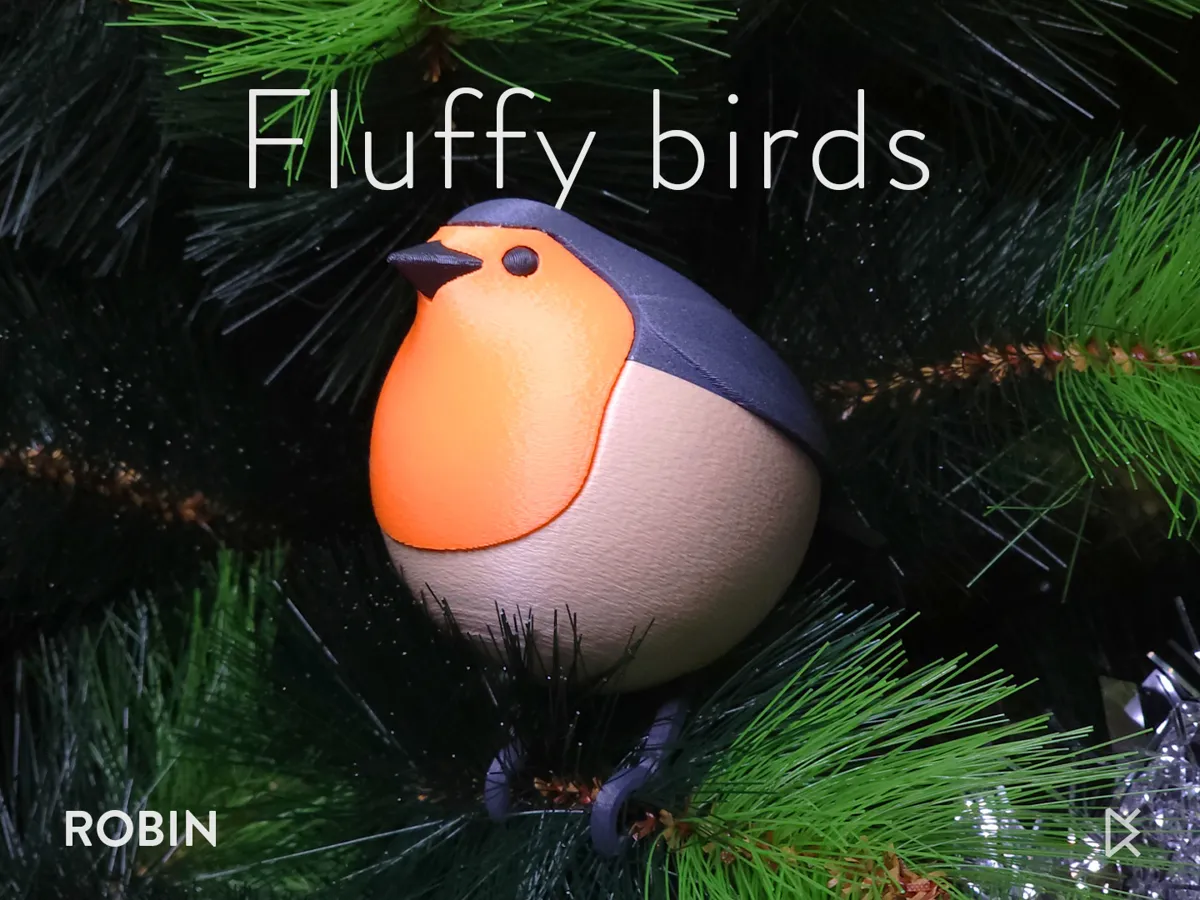 ふわふわの鳥 - ロビン 作成者： Alchemic Matter MakerWorld：無料3Dモデルをダウンロード