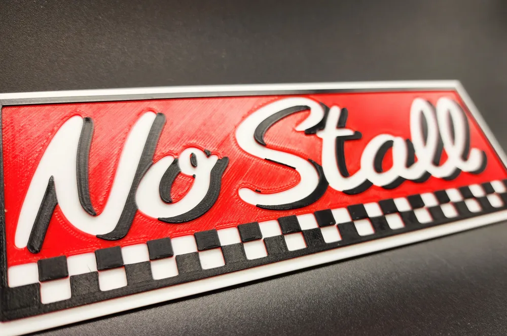 Cars No Stall Sign 3 Color by TripleGWorkshop - MakerWorld