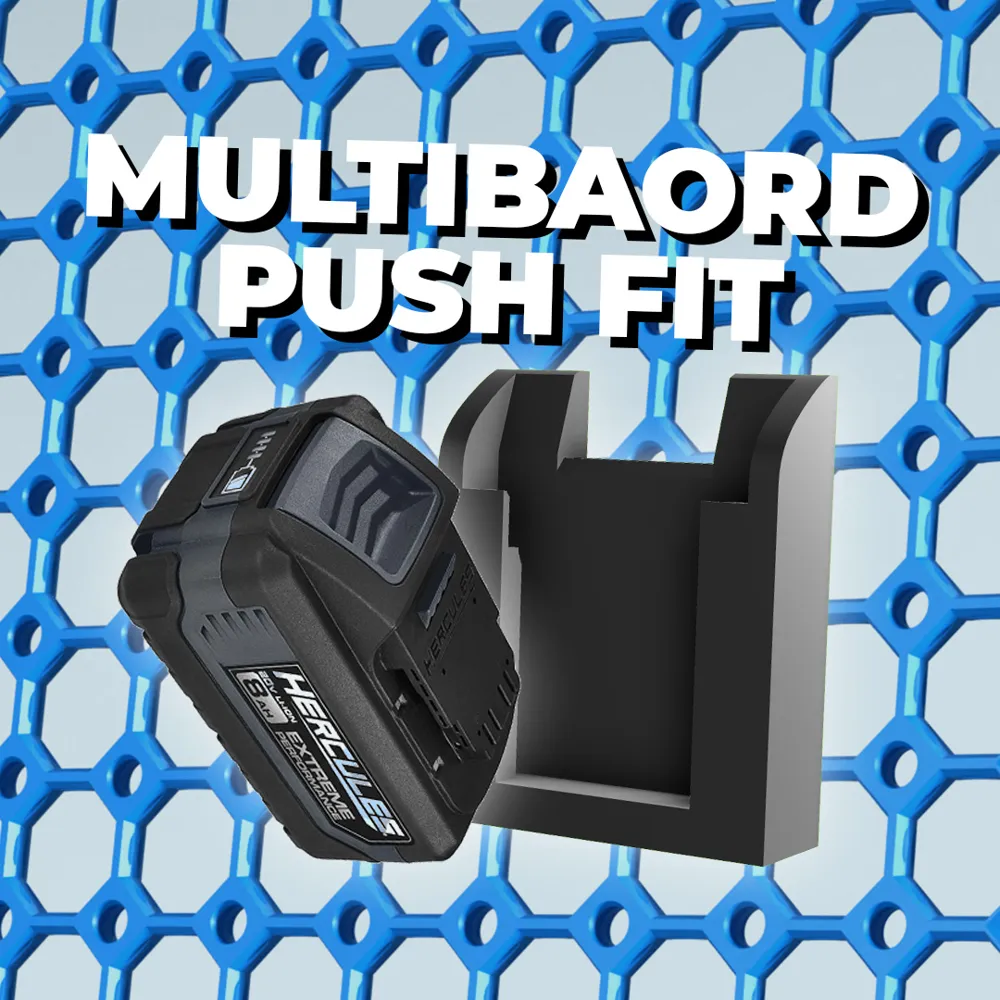 Hercules 20V Battery Wall Mount - Multiboard Mount - Free 3D Print Model - MakerWorld
