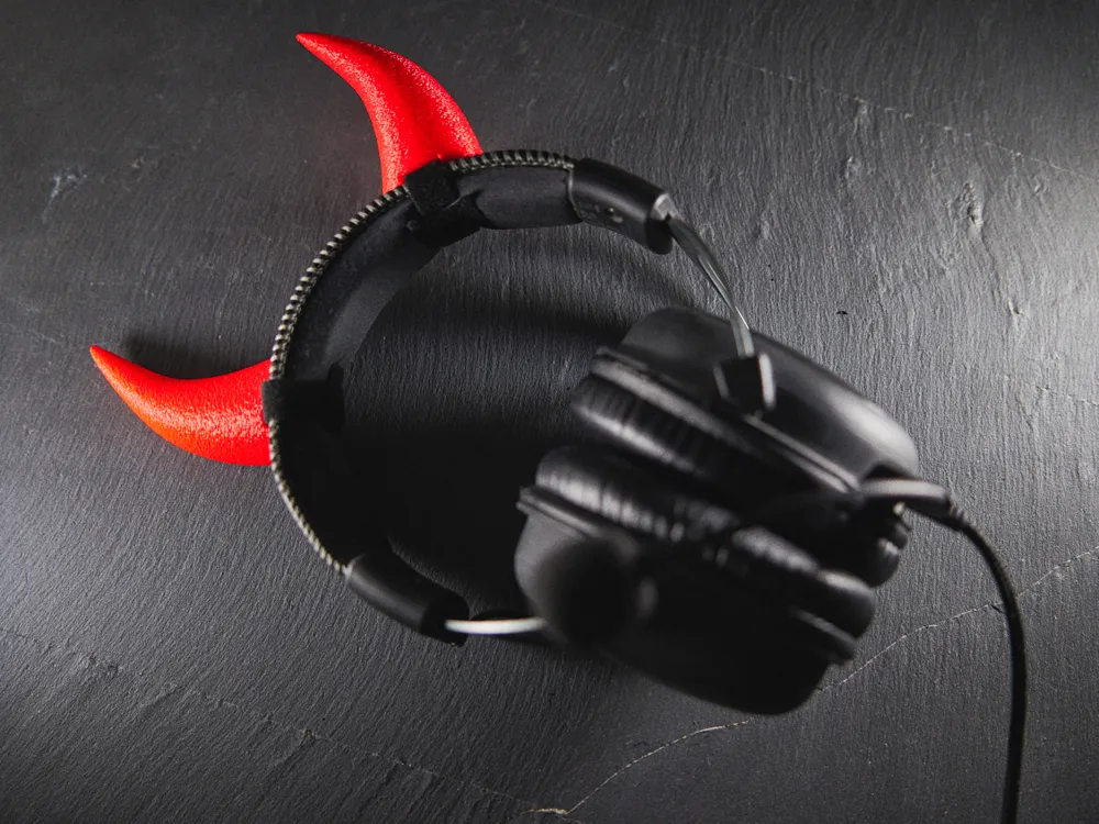 Devil Horns for Headphones by technerd - MakerWorld