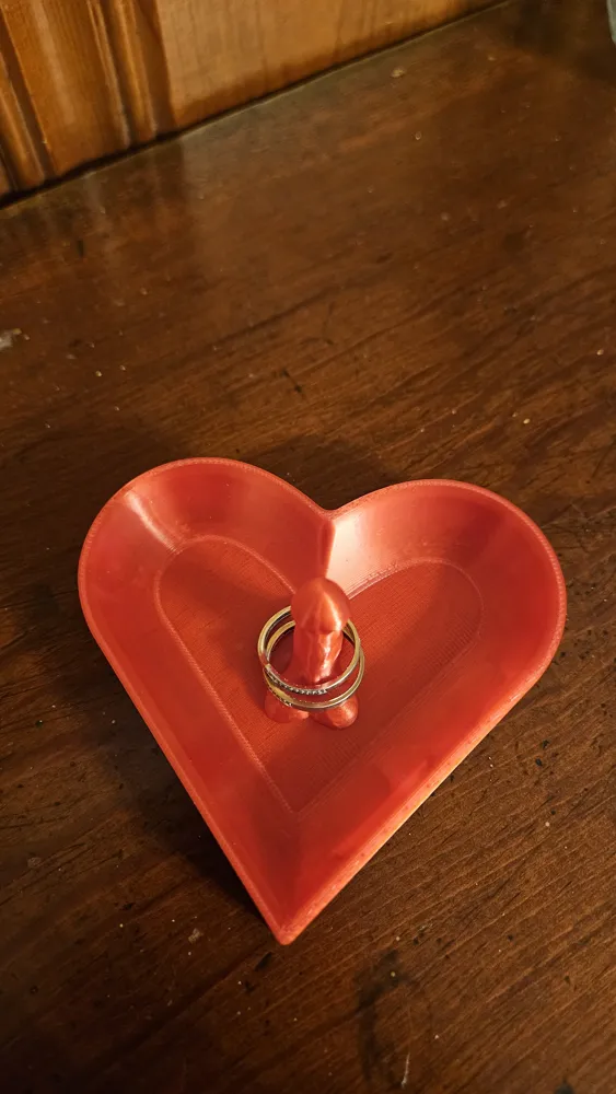 Plato de corazón con pene para anillos - Modelo de impresión 3D ...