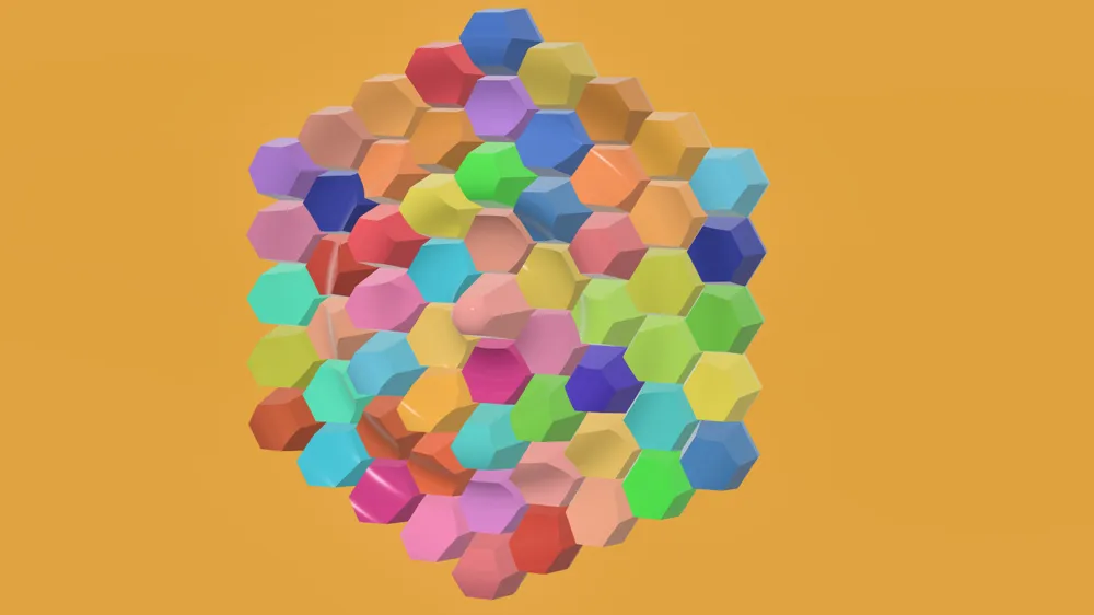 Wall Art: Hexagon Splash by Hollingsworth Innovations - MakerWorld