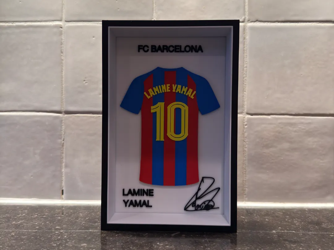 Yamal Lamine - FC Barcelona - Moldura de camisa - Modelo gratuito para ...