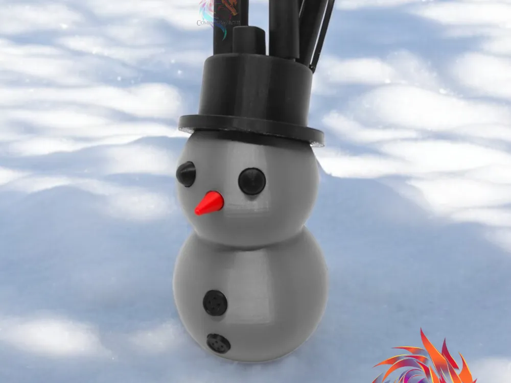 Snowman Pen holder by CompadreMarcus - MakerWorld