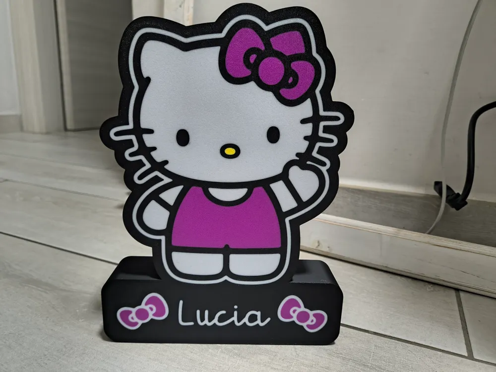 Lightbox Hello kitty by nicola - MakerWorld