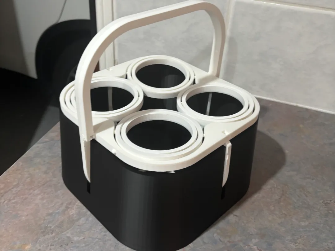 Solid base for Four Cup Gyro Caddy - Free 3D Print Model - MakerWorld