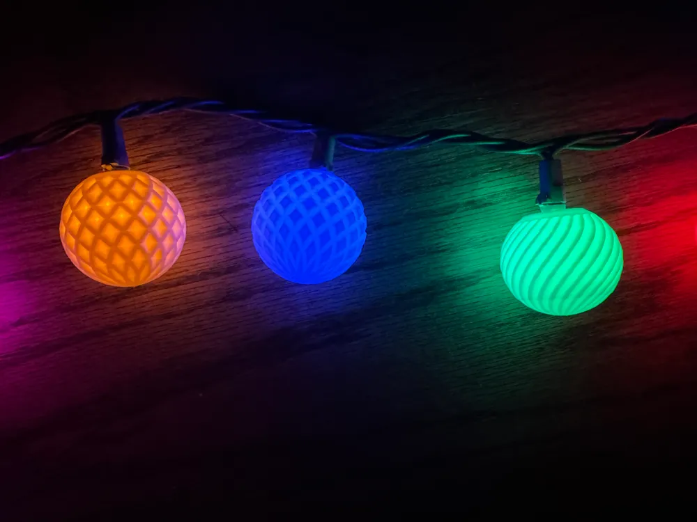 String Light Glowing Patterned Orbs by MottN. - MakerWorld