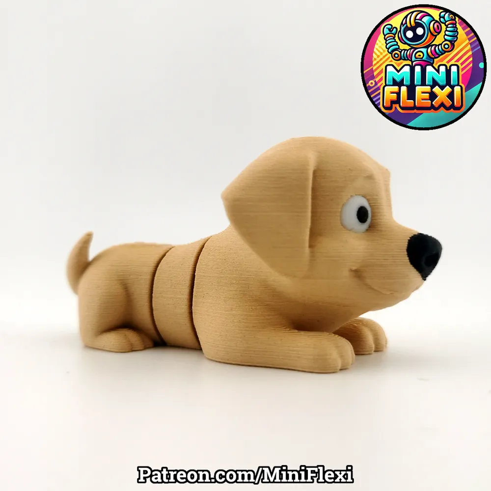 无需支撑可活动迷你拉布拉多犬 来自 Mini Flexi MakerWorld：免费下载 3D 模型