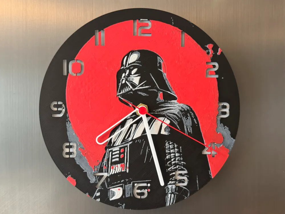 wall / desk clock Darth Vader HueForge by cP3D MakerWorld: Download ...