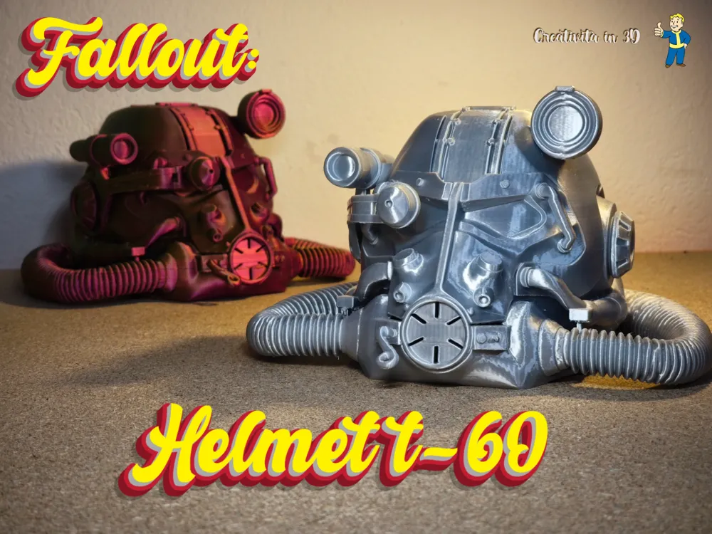 Fallout: Helmet t-60 scale by Creatività in 3D MakerWorld: Download ...