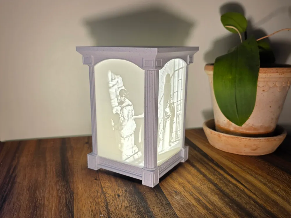 Lithophane frame - Pillars - LED KIT 001 - Free 3D Print Model - MakerWorld