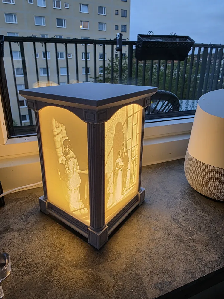 Lithophane frame - Pillars - LED KIT 001 - Free 3D Print Model - MakerWorld