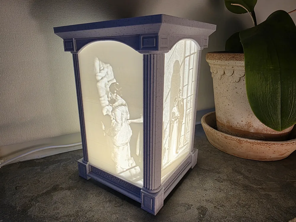 Lithophane frame - Pillars - LED KIT 001 - Free 3D Print Model - MakerWorld