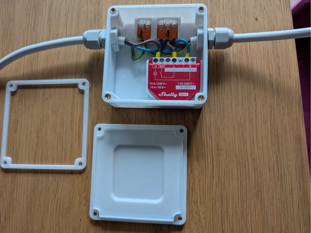 Shelly enclosure with wall mount and cable protection by wolfgangkt ...