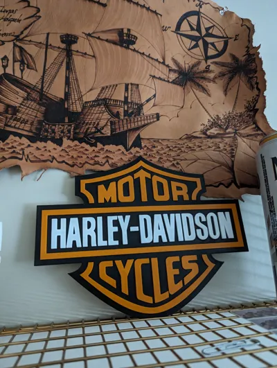 harley davidson sign mmu print by cali-3d - MakerWorld