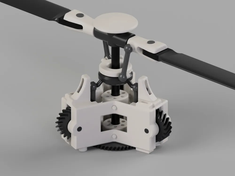 Modular Helicopter Rotor with Swash Plate - Free 3D Print Model ...